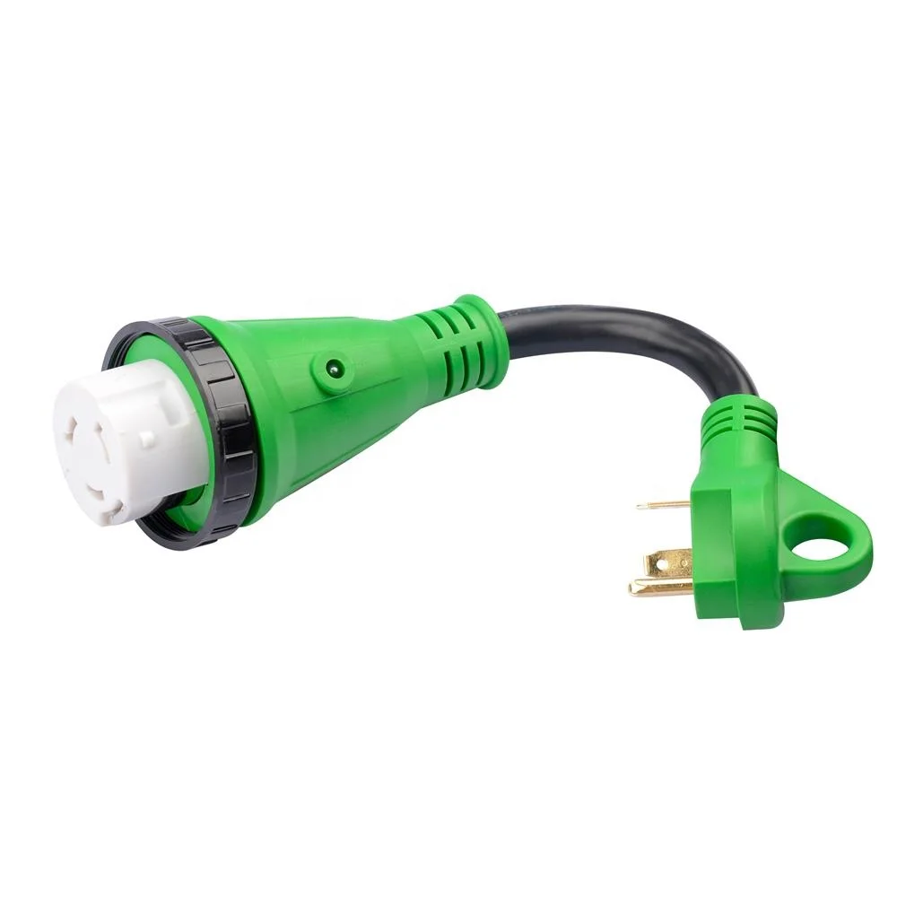 115 Rv 30 Amp 4-prong Generator Adapter,30amp Male Plug To 30amp Female ...