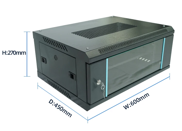 4U Wall Mounted Server Rack Network Cabinet - Secure & Versatile