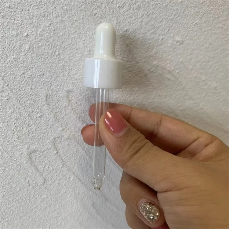 18mm Lid Assembled Round Top Transparent Glass Dropper 30ml