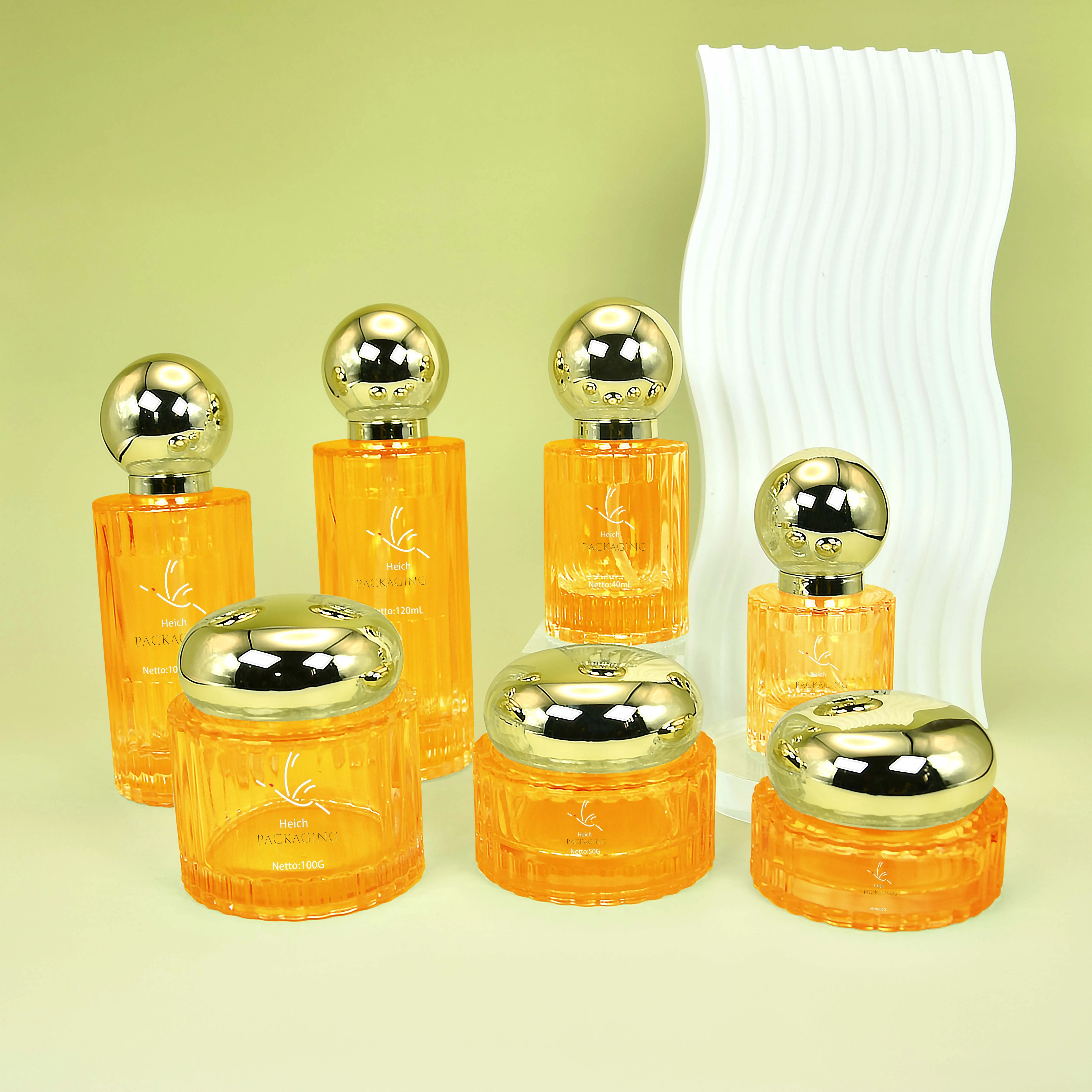 Cosmetic Package Container Luxury Skincare Packaging Set Cream Glass ...