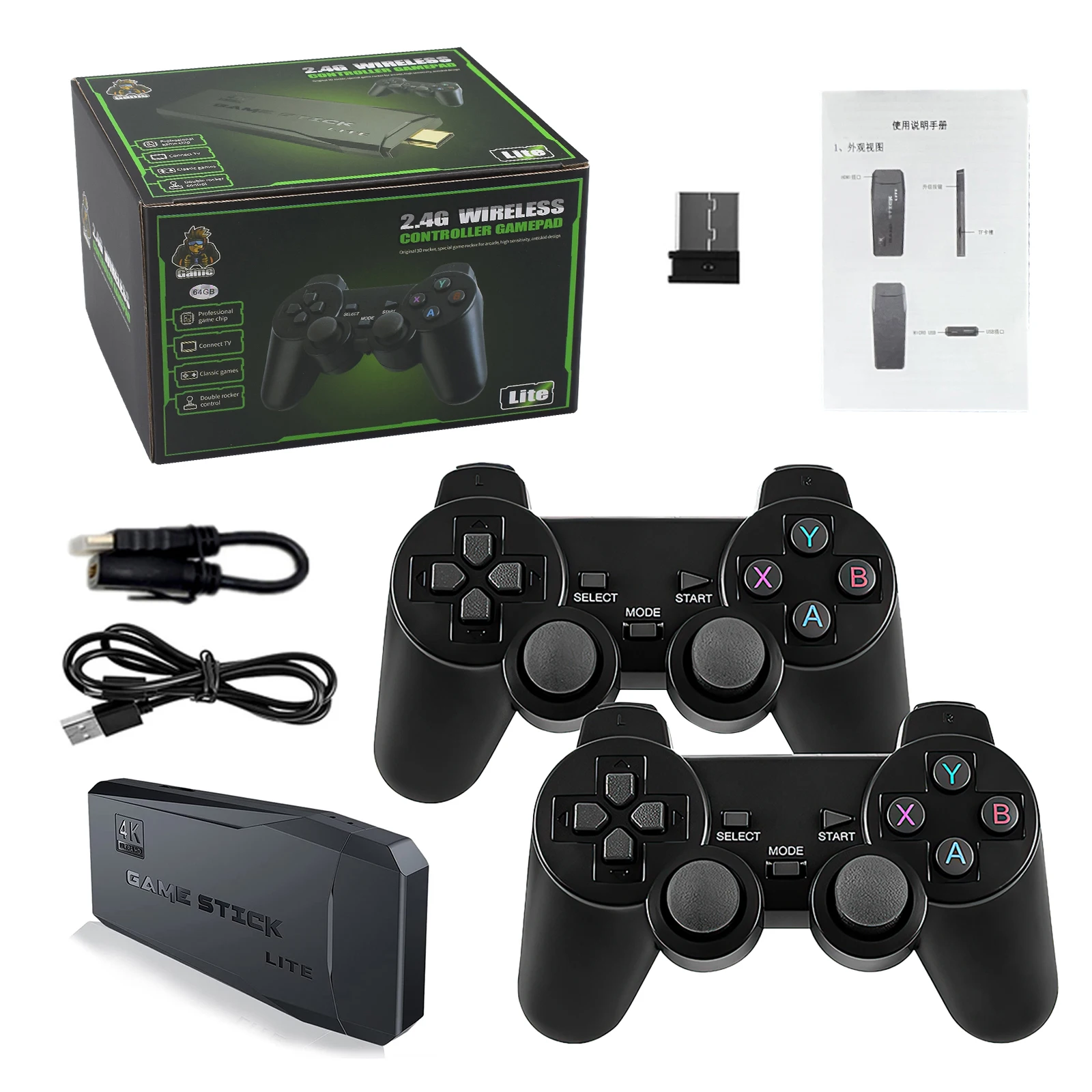 M8 4K Video Game Console - Party Game Player with Wireless Controllers