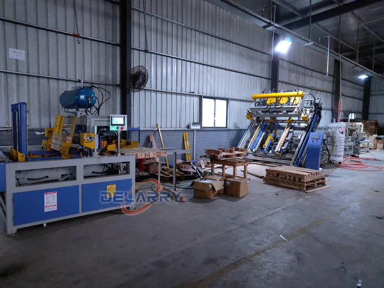 Euro Block Pallet Automatic Nailing Making Machine With Stacking ...