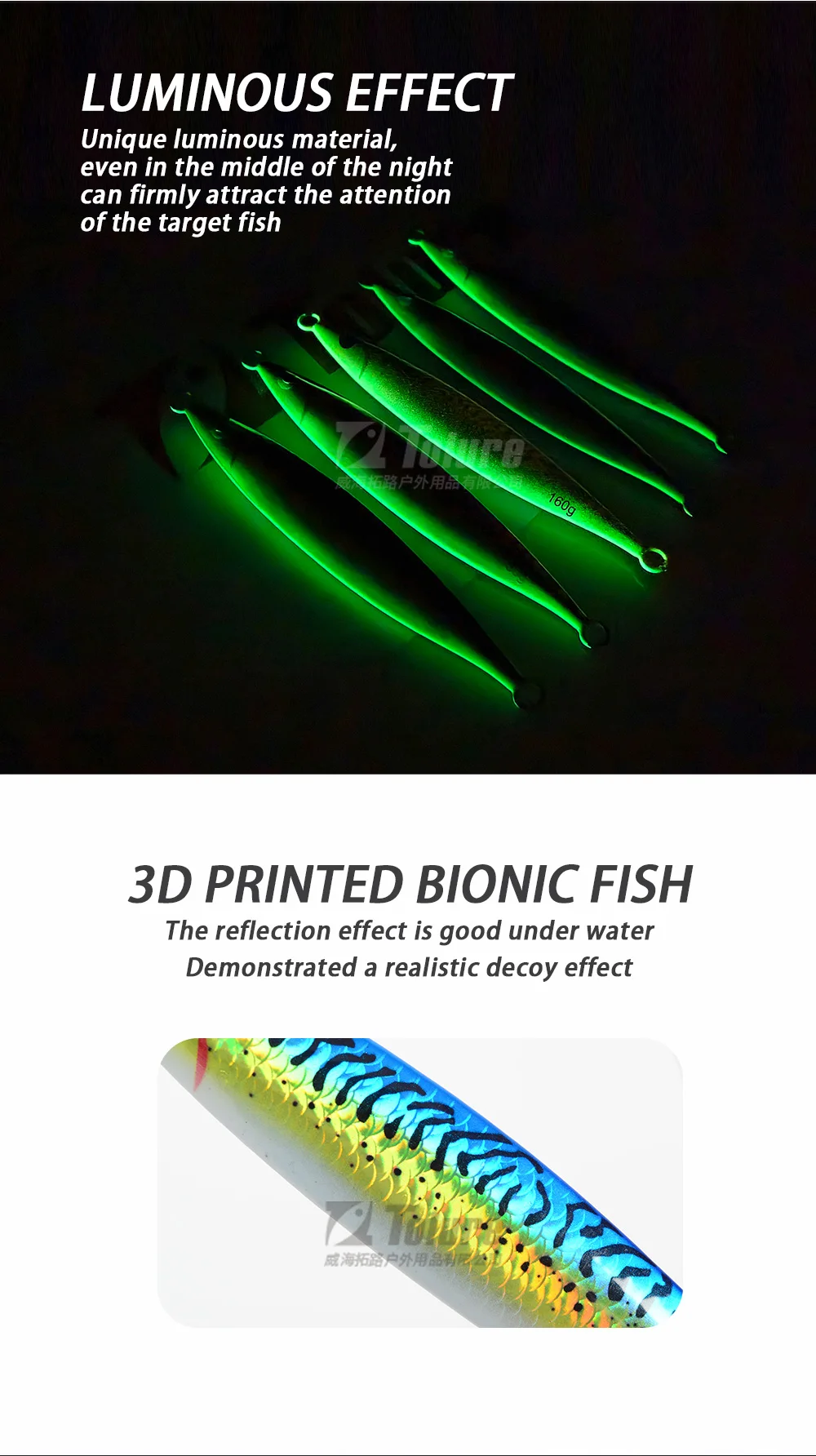 New Oem 120g 160g 200g Sea Fishing Slow Jig Metal Jigging Spoon 3d ...