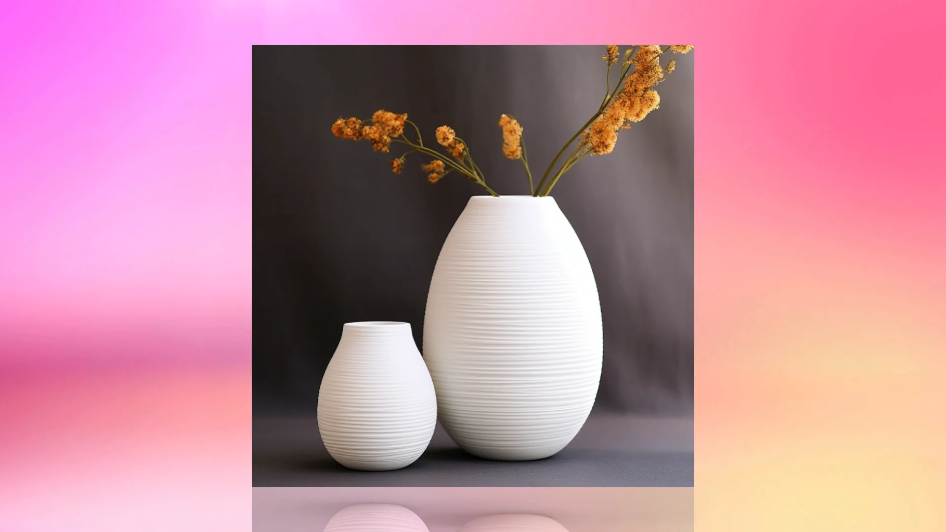 Minimalist White Ceramic Flower Vase - Modern Home Decor For Table ...