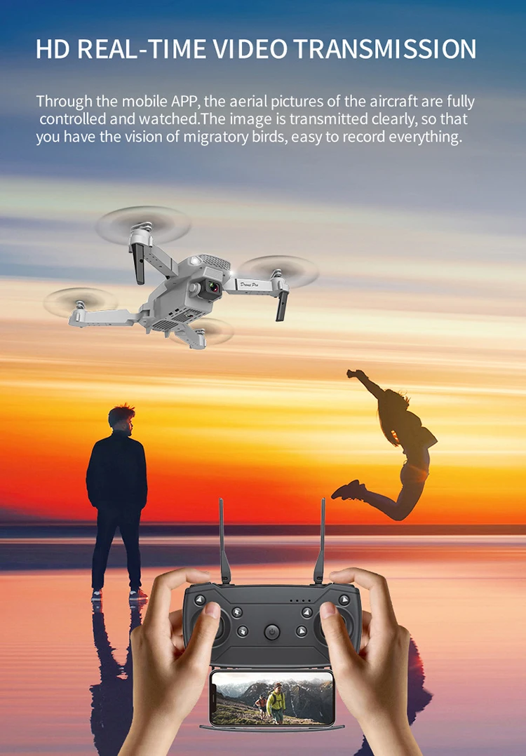 Professional Portable Drone With Dual Camera 4k Wifi Fpv Quadcopter ...
