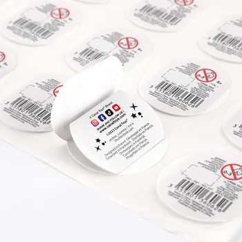 Round Directions Booklet Format Multi Page Tear Off Sticker Labels ...