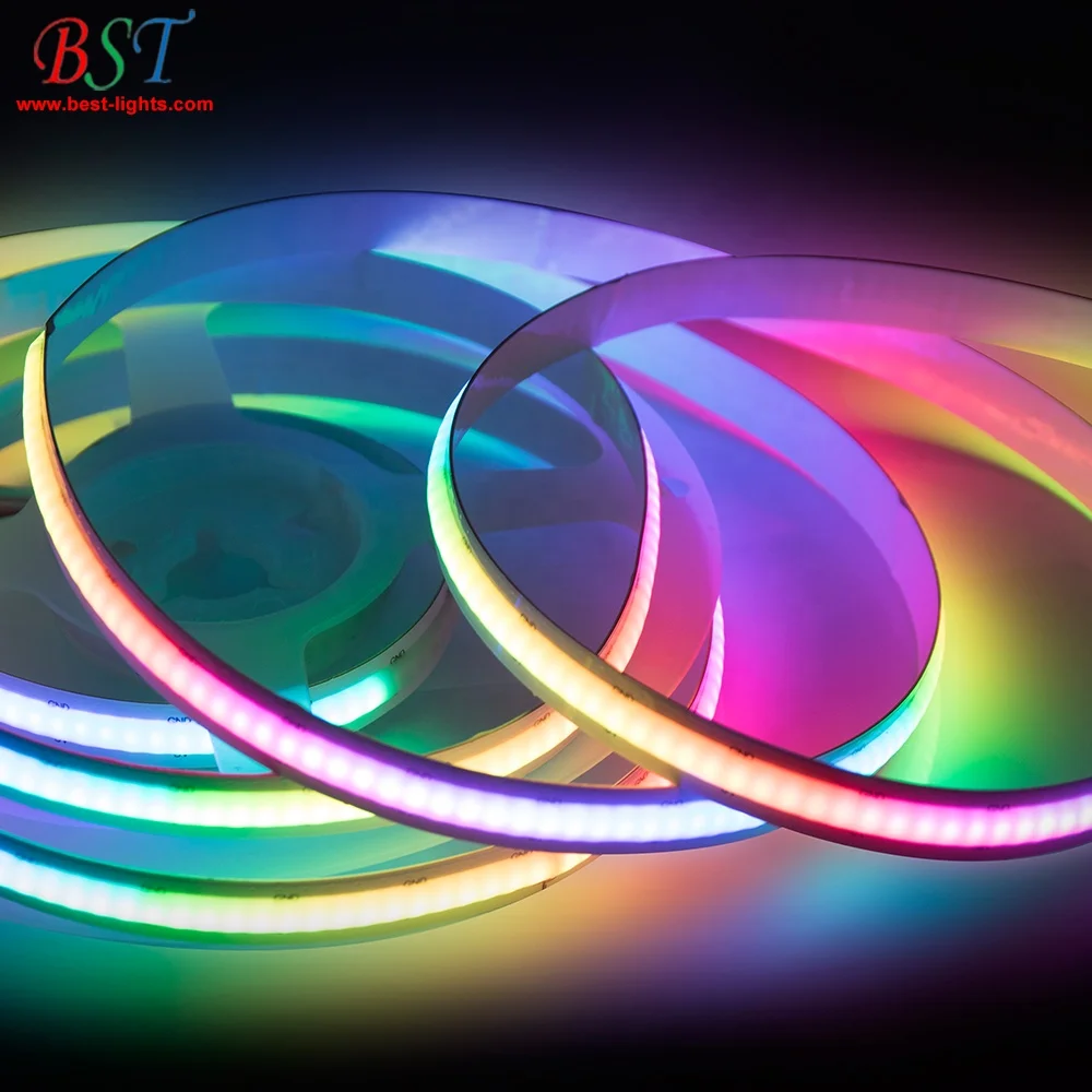 RGB COB 5V LED Strip - 332 Leds/m, Flexible & Programmable