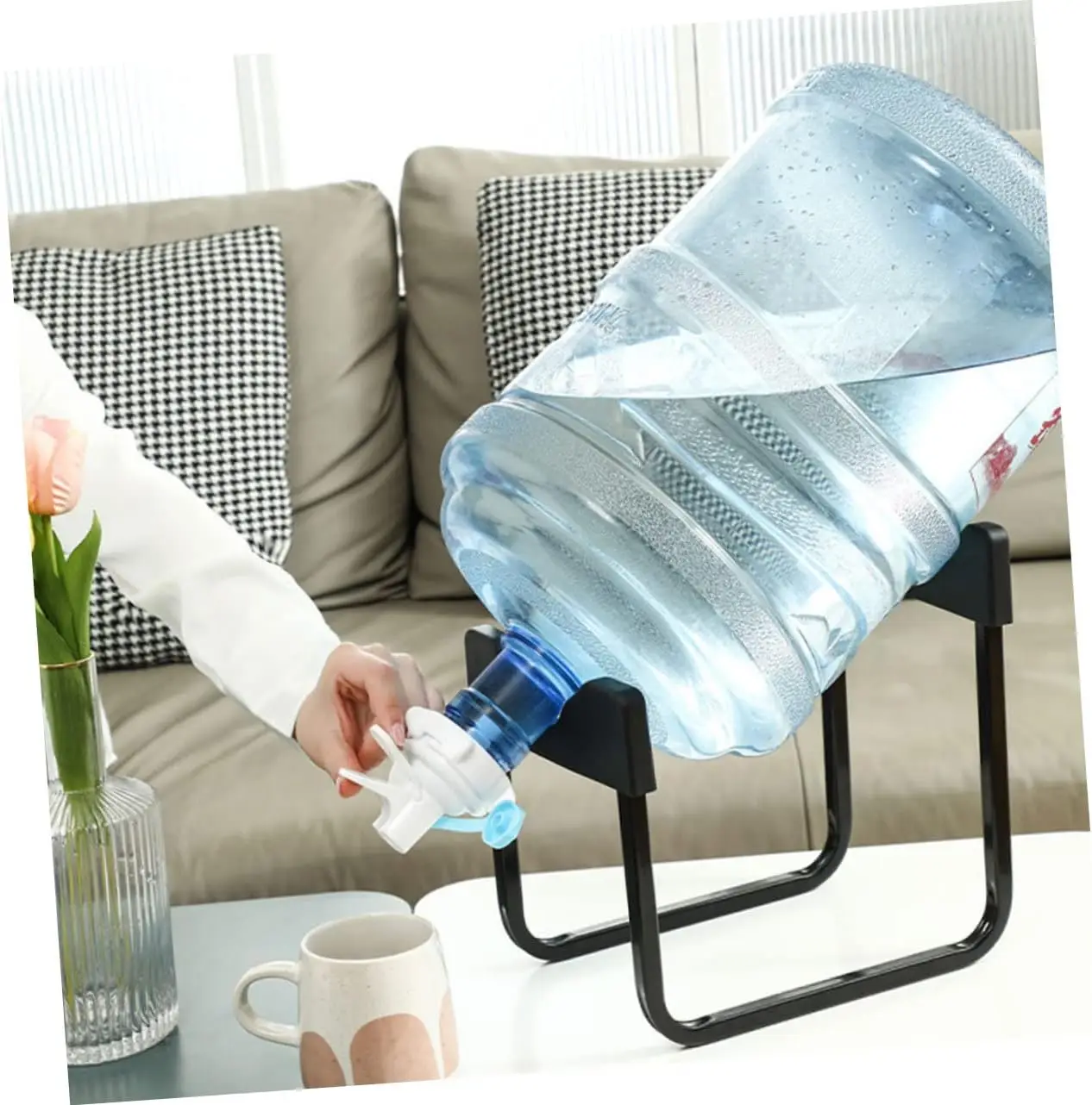5 Gallon Camping Bottled Water Inverted Drinking Rack Bucket Bracket ...