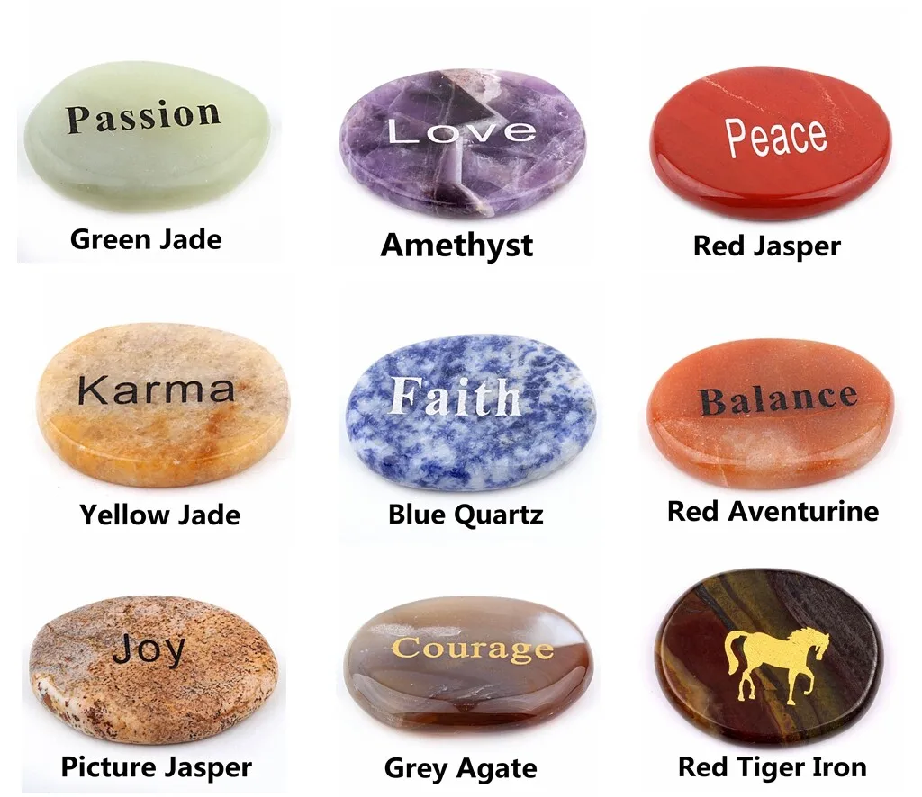 Flat Smooth Natural Polished Laser Engraved Pocket Stones - Buy ...