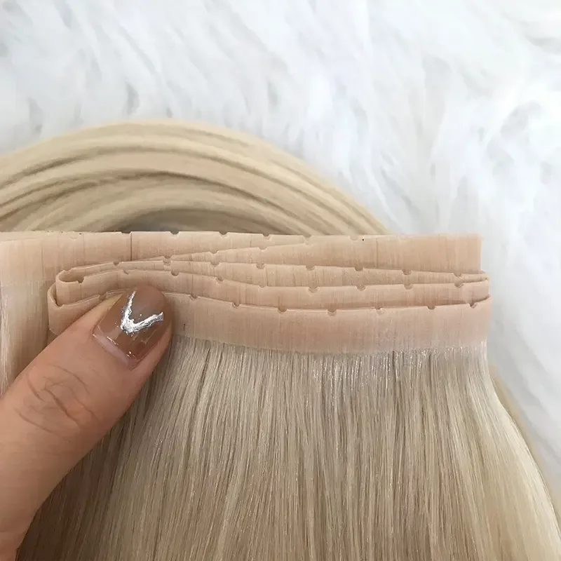 Topelles 12A Double Drawn Invisible PU Weft Hair Extensions