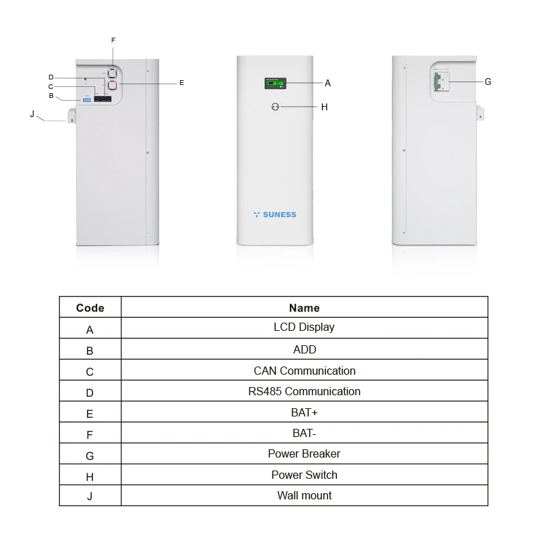 Huawei Luna 2000 5kw Battery 12v 5kw Lifep04 Battery Wall Mounted 5kw ...