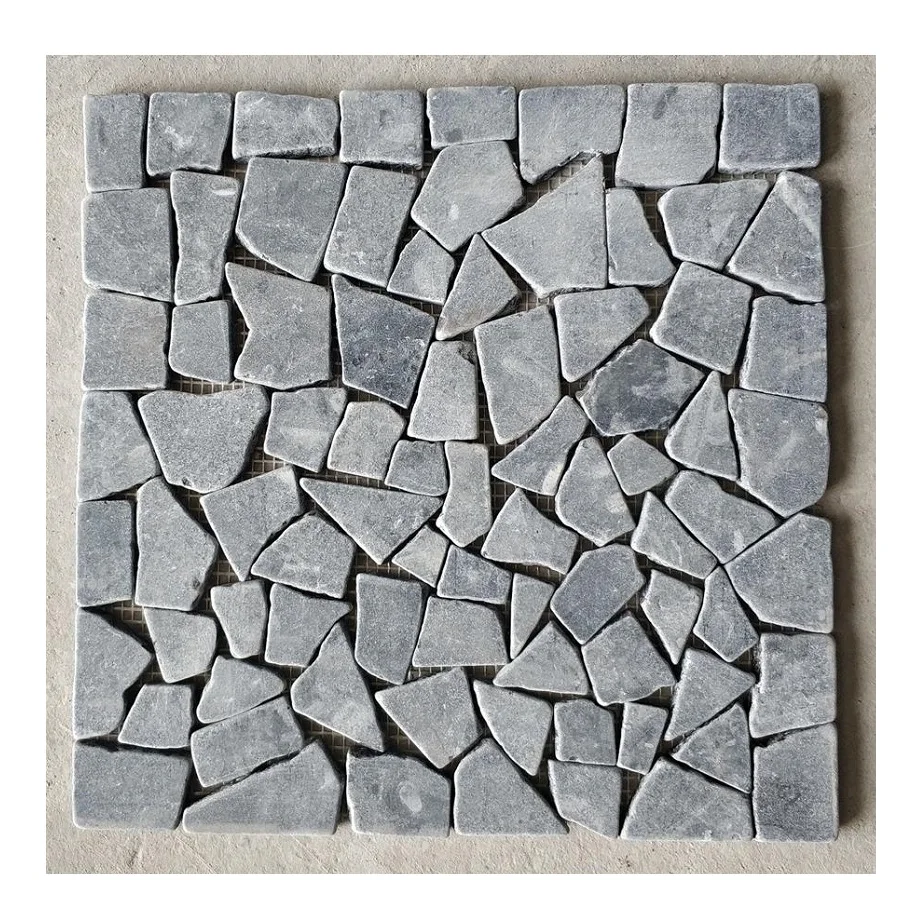 Blue Limestone Interlocking Outdoor Patio Deck Mosaic Tiles