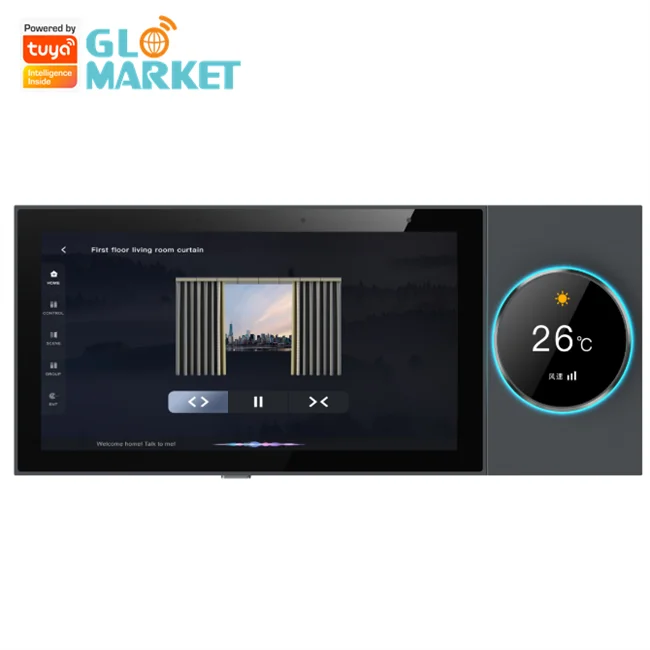 Glomarket Smart Home System 6 Inch Wifi Multi-function Music Host Touch Screen Zigbee Gateway ...