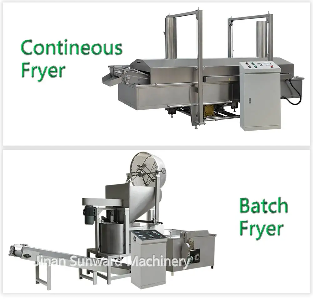 Fully Automatic Potato Chips Batch Fryer Fried Snack Making Machine ...