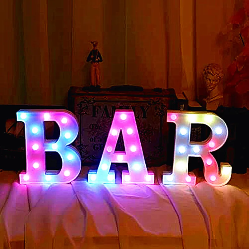 Best Quality Led Box Letter Sign Light Battery Operated Marquee Letter ...