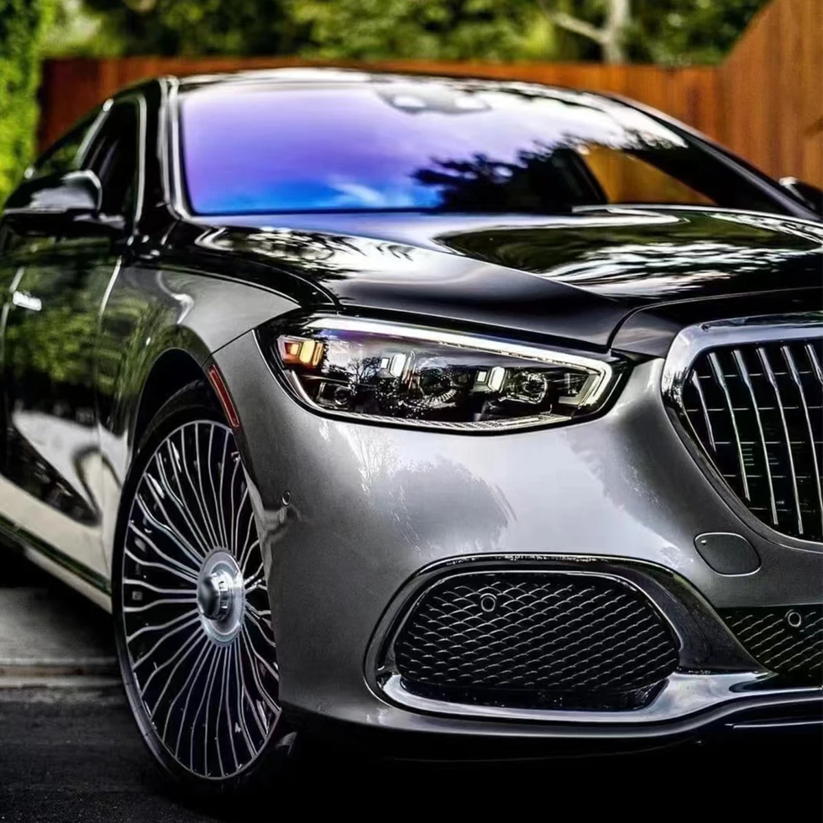 W223 Maybach Style Body Kit Include Front And Rear Bumpers For Mercedes ...