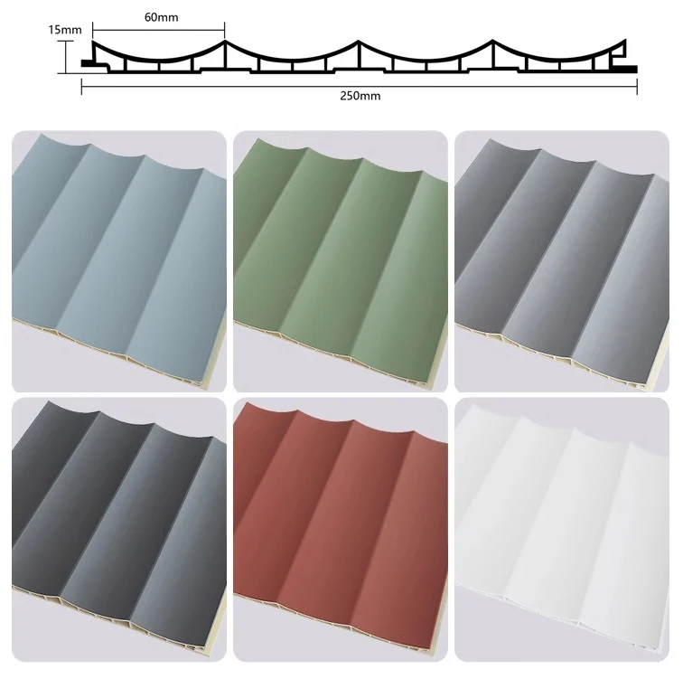 Waterproof Seamless Wpc Wall Panel Coverings Fashion Decorative Fluted ...