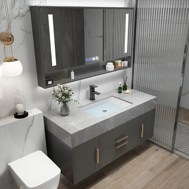 100cm White Quality Modern Wash Basin With Smart Waterproof Mirror ...