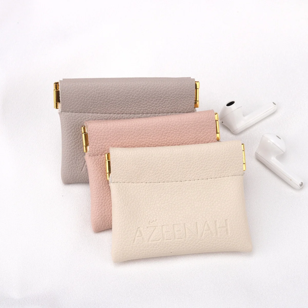 Custom Emboss Printing Leather Jewelry Bag - Storage & Display