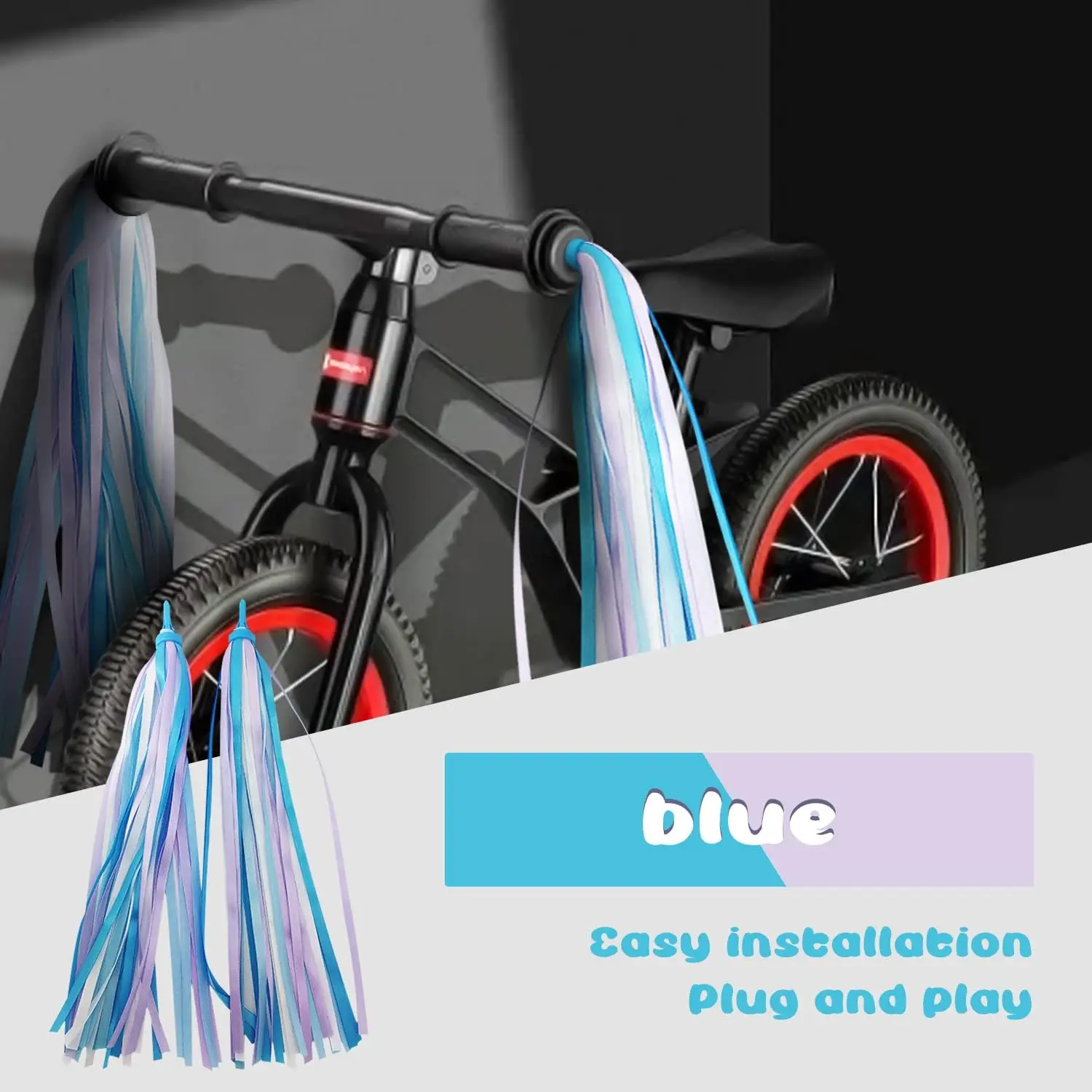 Kids Bicycle Tassel Ribbon Children Scooter Handlebar Streamers Bicycle ...
