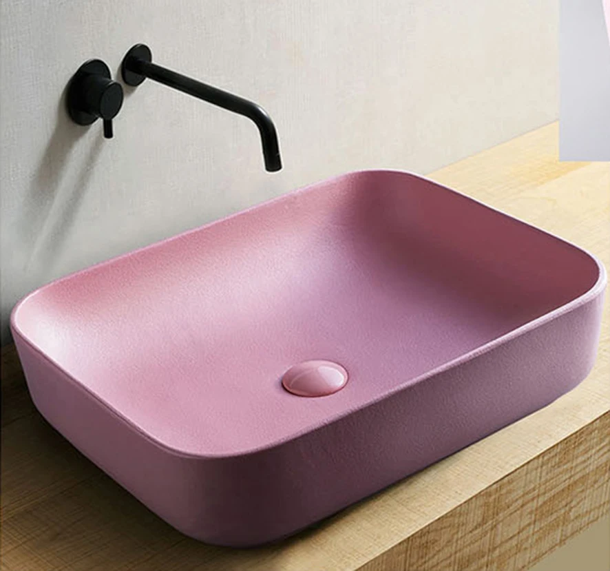 Colored Rectangle Basins - Durable and Stylish Sanitary Ware