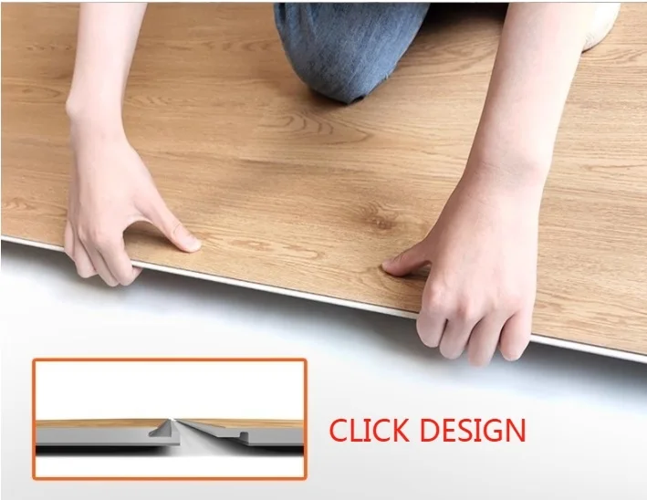 Indoor Tiles Anti-static Vinyl Flooring Waterproof Wood Grain Spc Pvc Quick Click Flooring - Buy ...