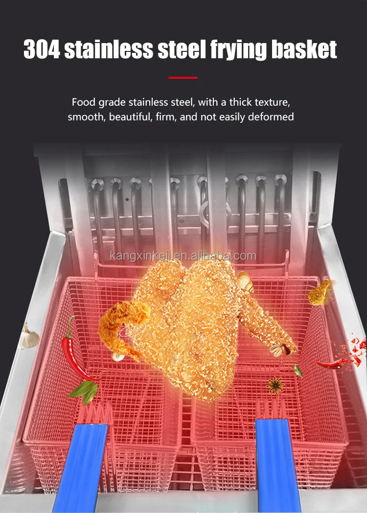 KX-SVEF28 Electric Commercial Deep Fryer & Automatic Basket Lift