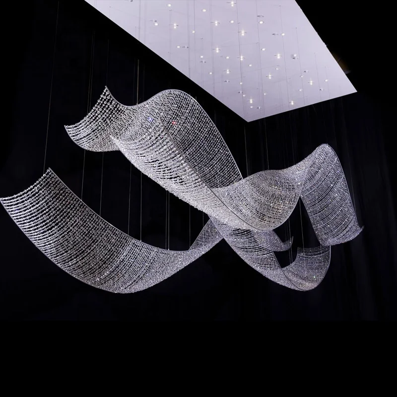 Customization Large luxury decoration lobby chandelier hotel modern ...