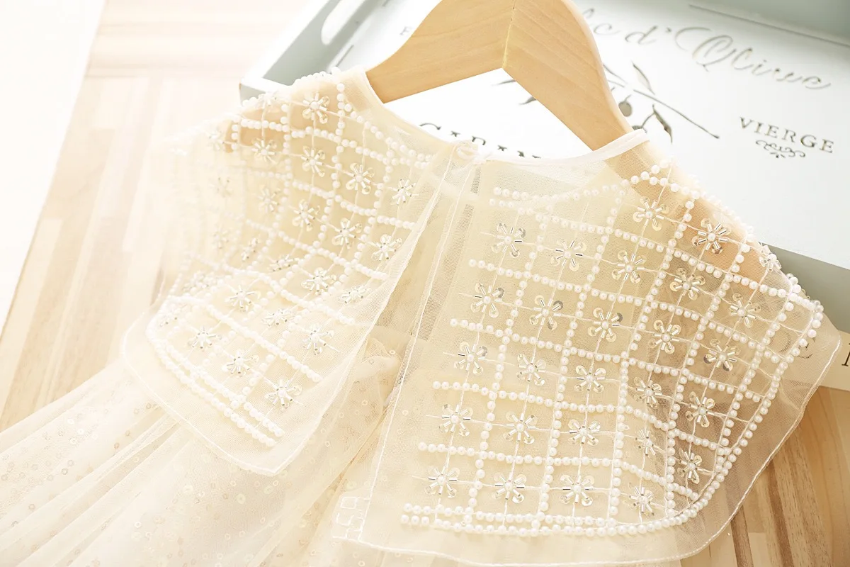 Children's Dress High-end White Flower Children's Wedding Dishevelled ...