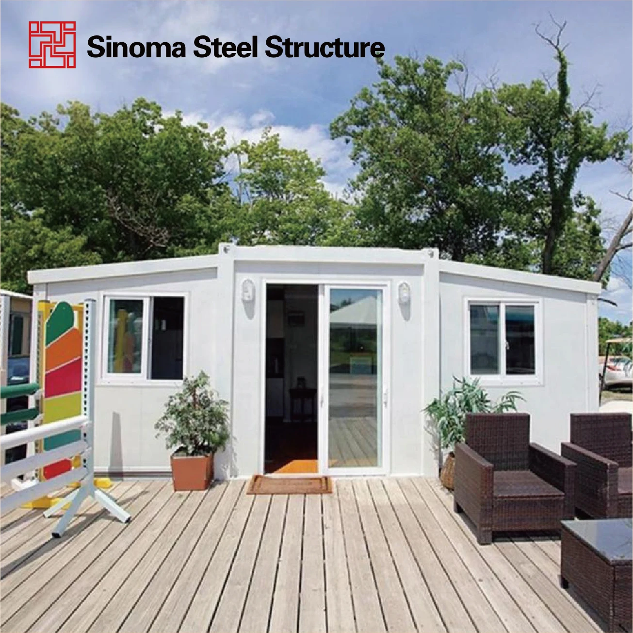 Luxury Double Wing Folding Movable Prefab House Waterproof Expandable ...