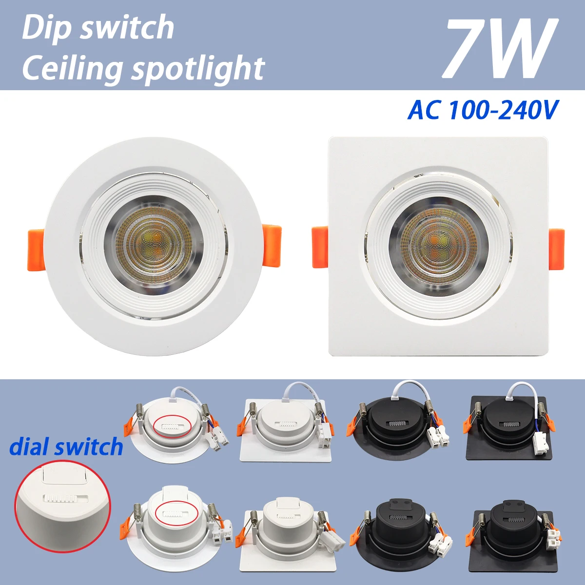 Led 3cct Adjustable Ceiling Spotlight With Wireless Switch - Recessed ...