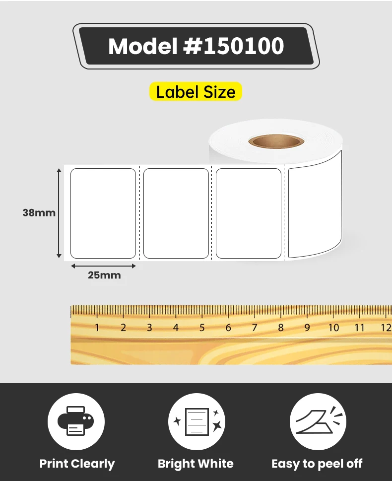 Zebra 150100 pack of 5 rolls Cheap self-adhesive multi purpose label 1. ...