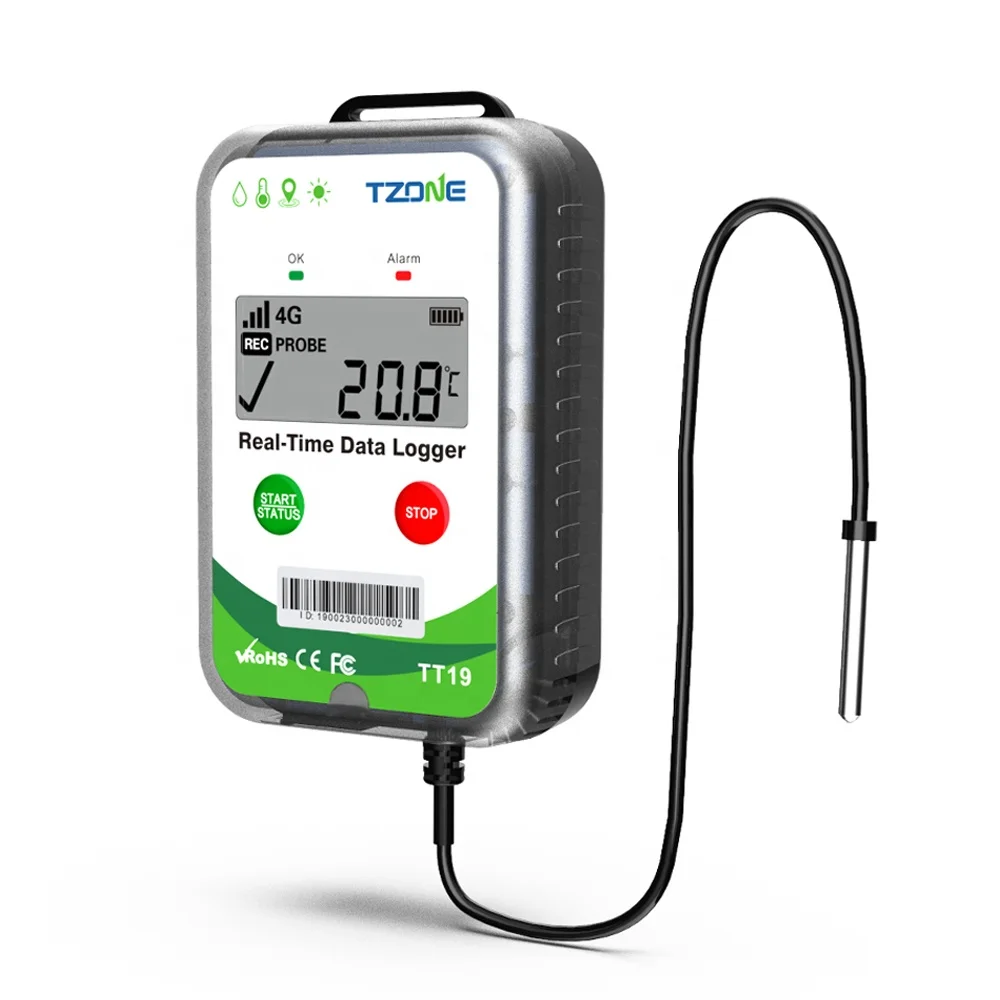 Tzone TT19EX SIM Card Smart Data Logger Temperature Humidity WIFI GPS LBS Multifunction High ...