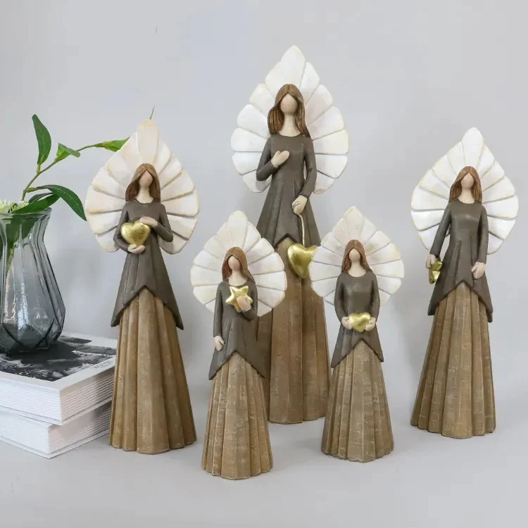 Wholesale Collectible Nordic Angel Wings Statue Set Home Dekoration ...