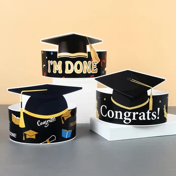 Graduation 2024 Paper Mortarboard Hat Graduation Party Decoration ...