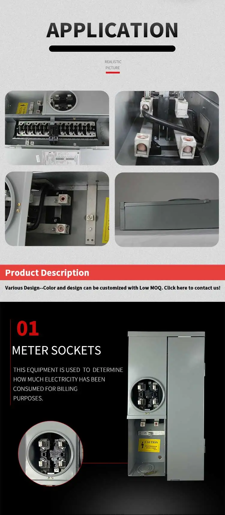 Oem Ip65 Outdoor Power Distribution Board Electrical Box 200 Amp Panel ...