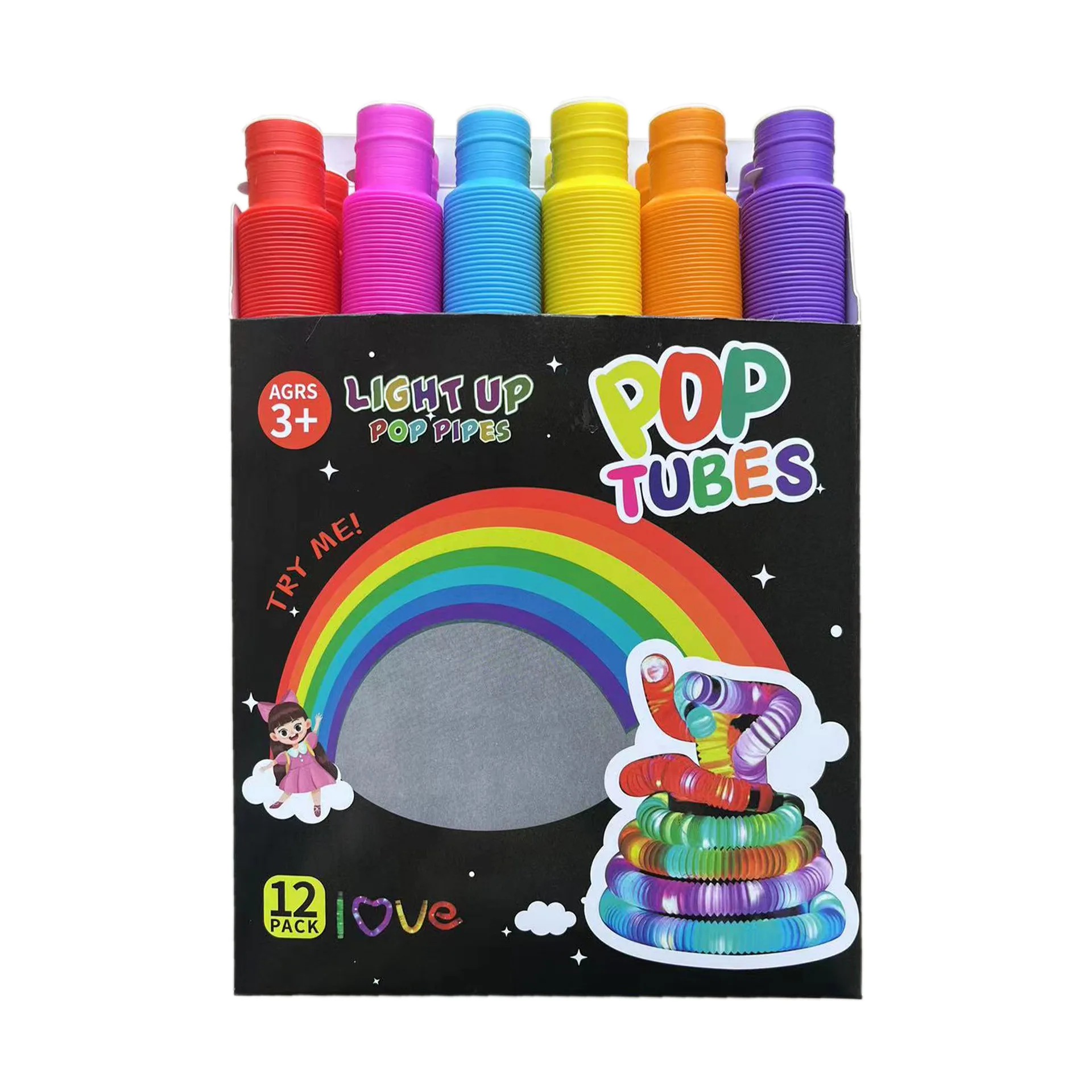 2022 New Light Up Poop Tubes Toys Sensory Toys For Toddlers Birthday ...