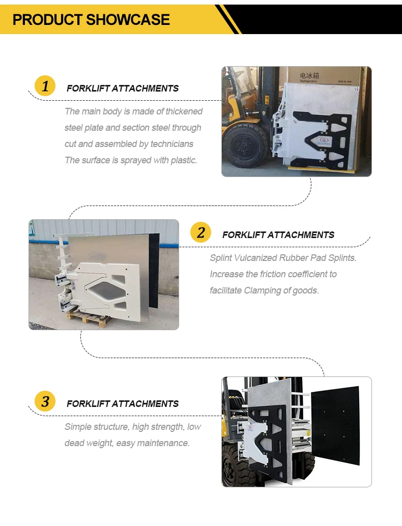 Large Appliance Palletless Handling Box Carton Clamp 2.5ton 1.5ton 2ton ...