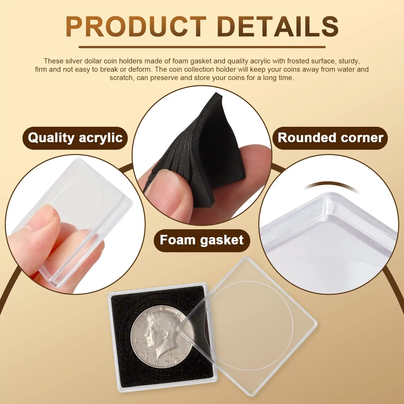 Custom Clear Acrylic Plastic Rectangle Square 20mm 25mm 30mm 35mm 40mm ...