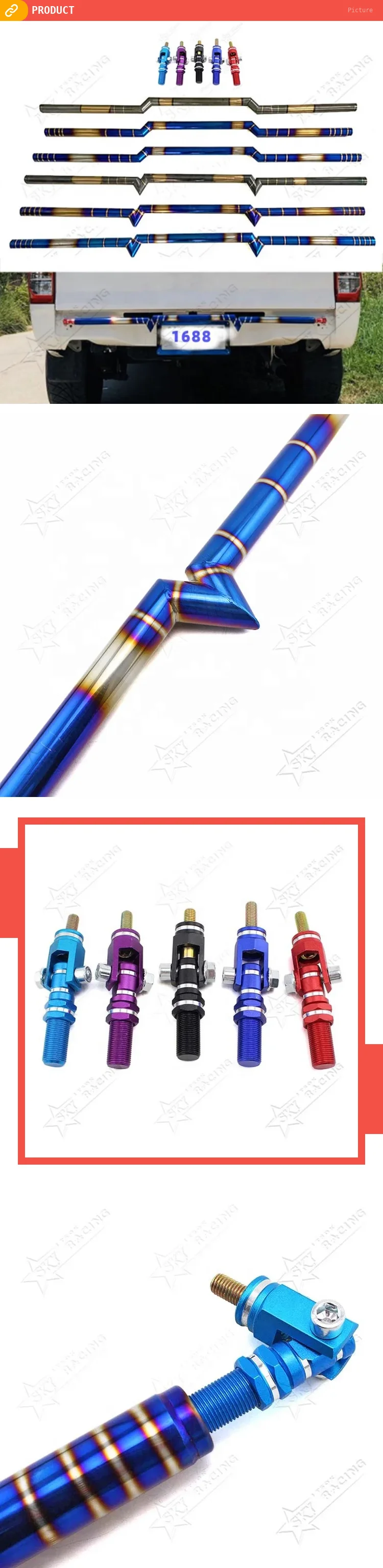 Type C V Z Straight Thunder Shape Car Universal Stainless Steel ...