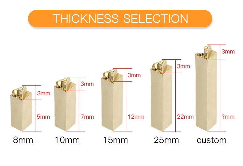 Brass Letter Set for Stamping Work - Customized Sizes