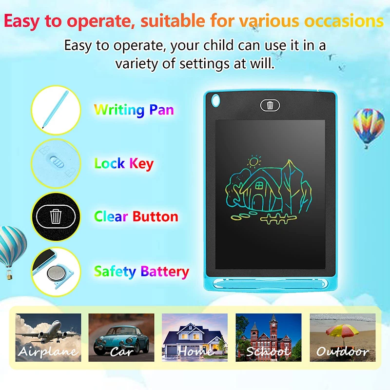 Zxx866 Children Clipboard Fluorescence Led Writing Board Magic Drawing ...