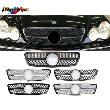 Abs Amg Design Front Bumper Mesh Grill Grille For Mercedes Benz C Class ...
