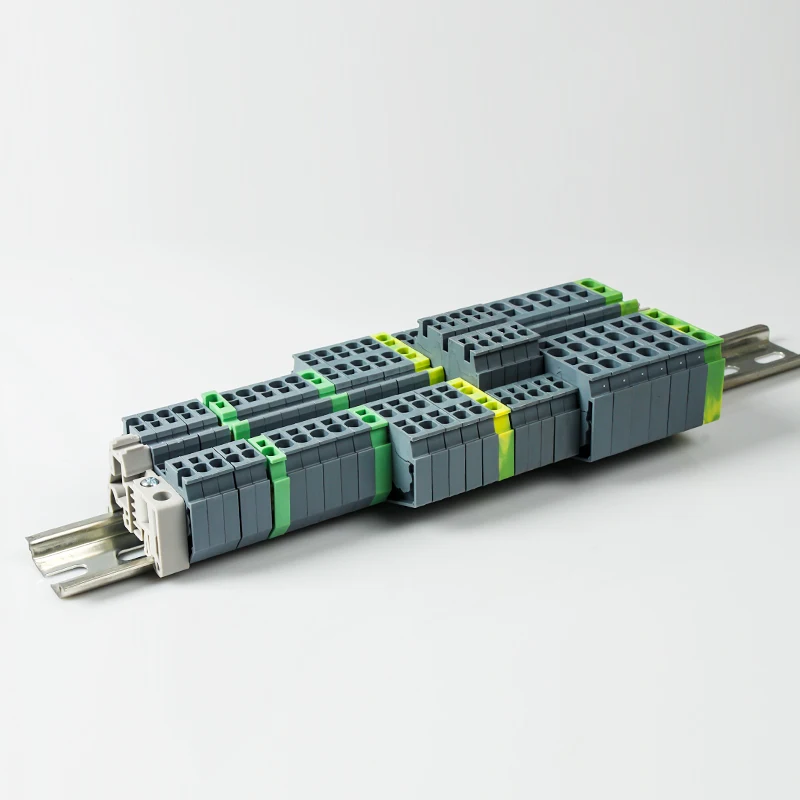 Spring Type Ground Wiring Connector Clamp Din Rail Terminal Block St1.5 ...