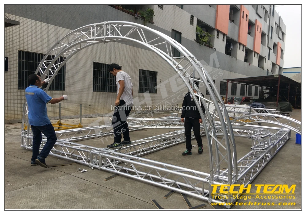 Aluminum Flat /square Semi Circle Roof Truss - Buy Circular Roof Truss ...