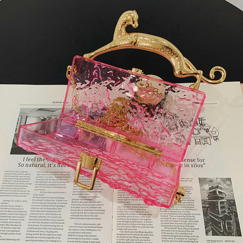 New Design Dinner Acrylic Clear Purse Women Evening Clutch Bag Cute ...