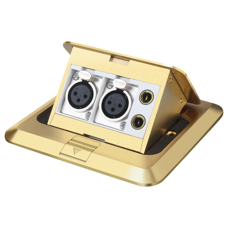Pop-up Ground Socket Dual-port Female Xlr Dual-port Microphone Socket ...