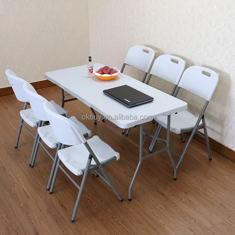 Wholesale Colored HDPE Folding Tables Durable Portable Foldable Plastic ...