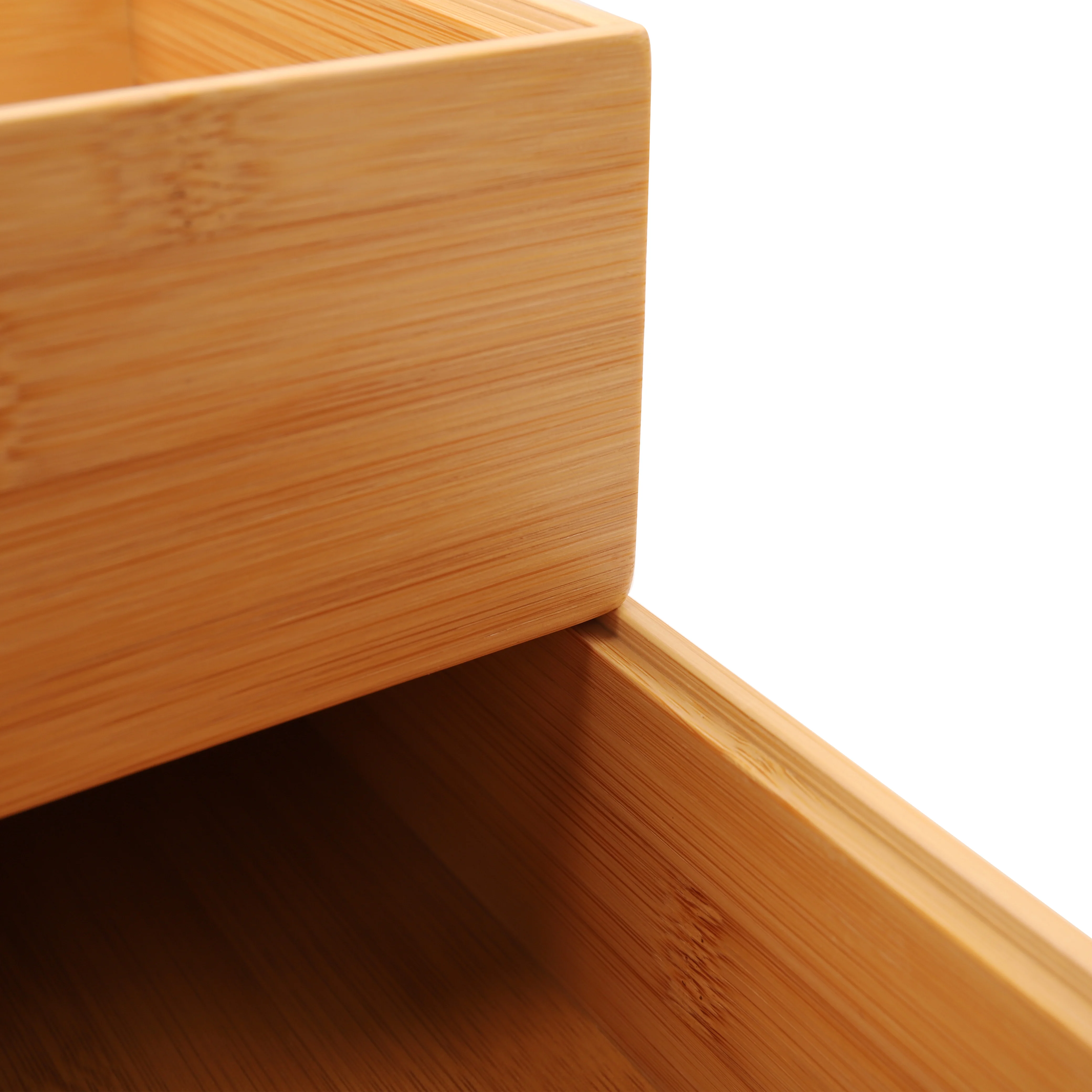 Bamboo Stackable Storage For Drawers Vanity Flatware Organizer - Buy ...