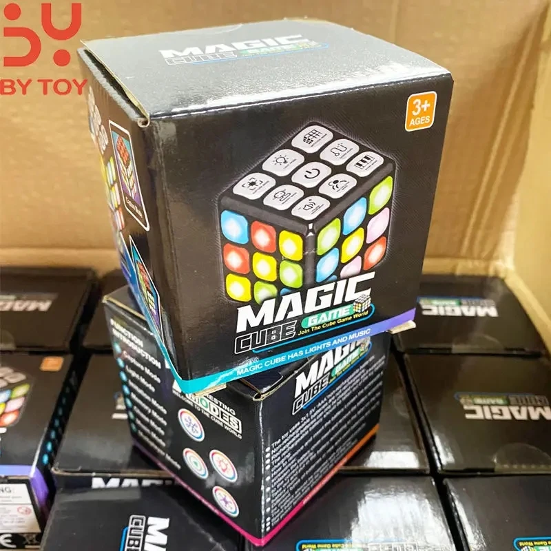 Autism Sensory Toys Flashing Cube Electronic Memory Brain Game Cube ...
